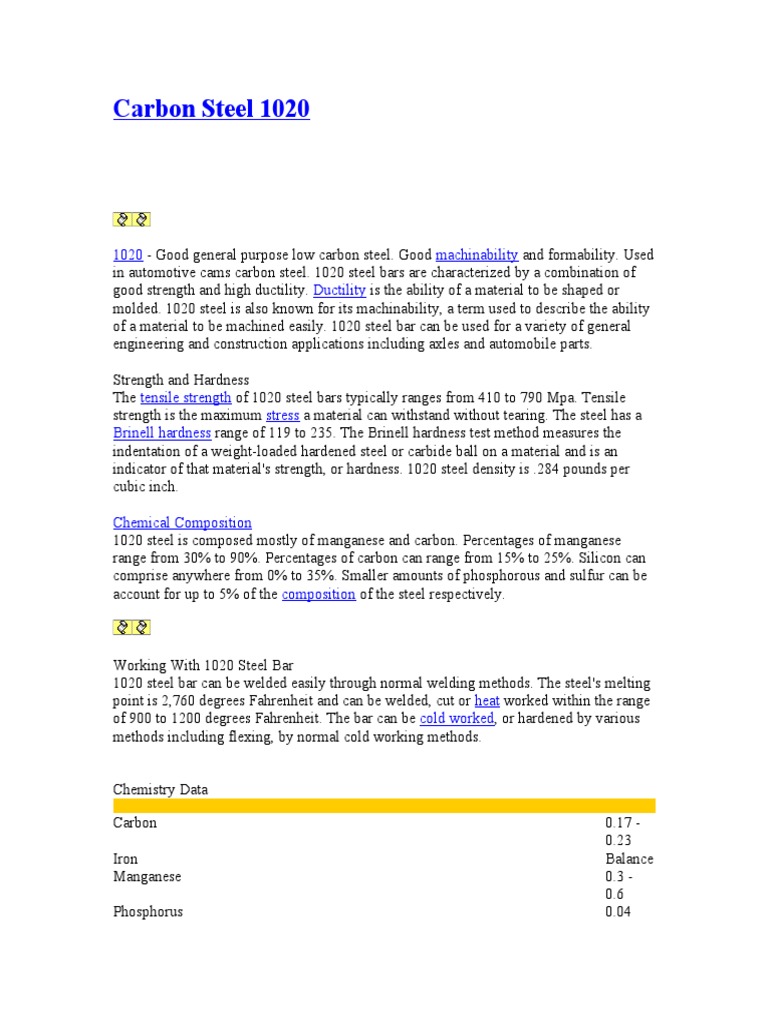 Carbon Steel 1020: 1020 Machinability Ductility | PDF | Steel | Heat ...