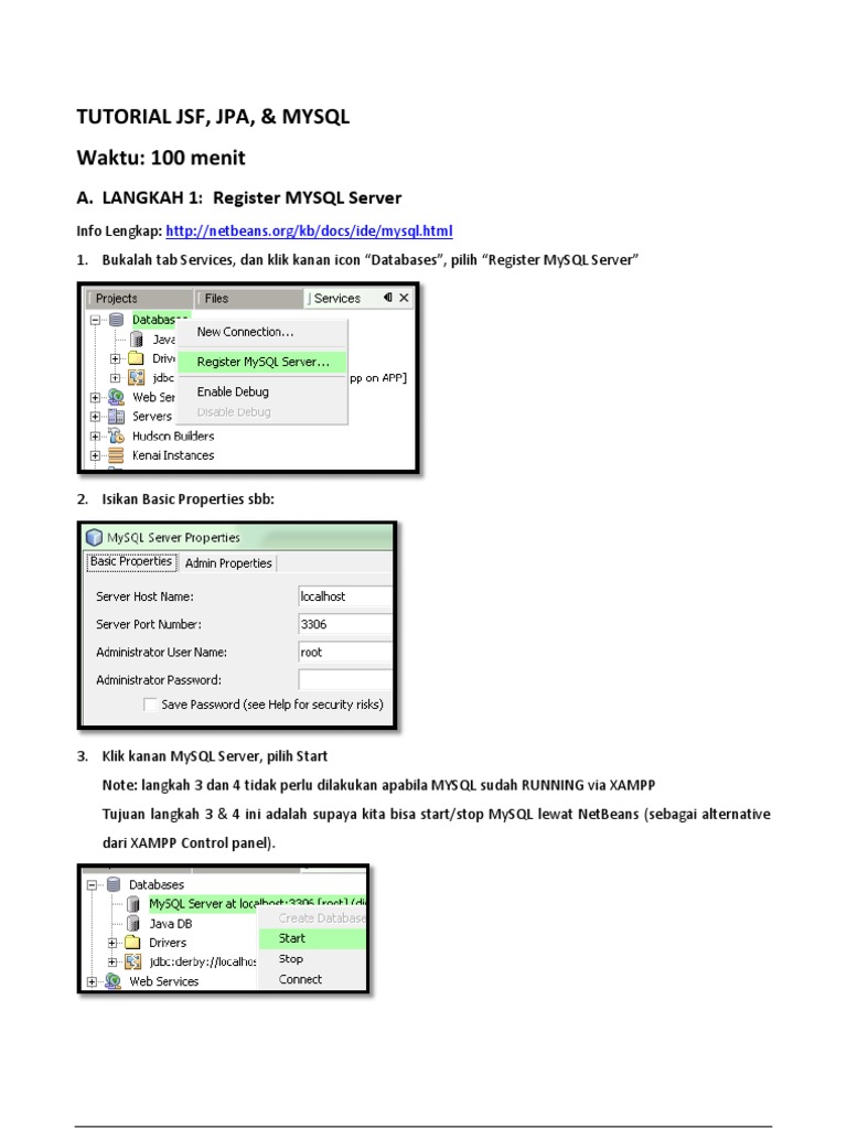 171 - Tutorial JPA, JSF, Dan MYSQL Menggunakan NetBeans | PDF