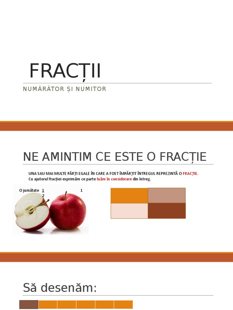 Fracții Numarator Si Numitor | PDF