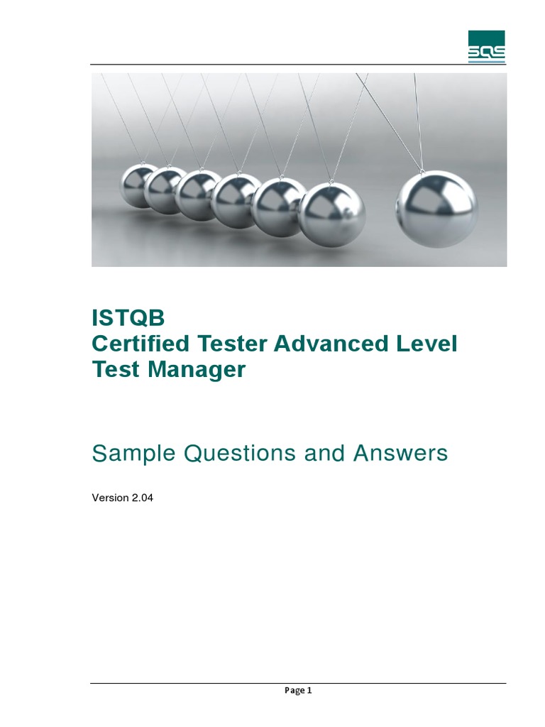 02 CTAL TM Sample Questions Title Page - v2.04 PDF | PDF