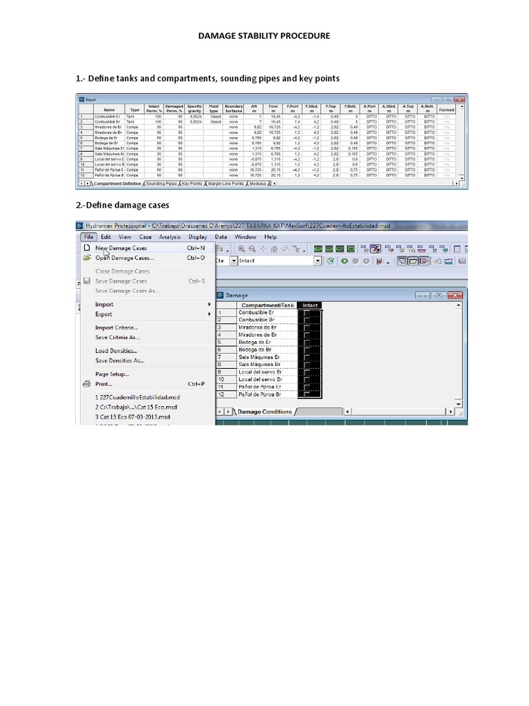 Damage Stability Procedure | PDF