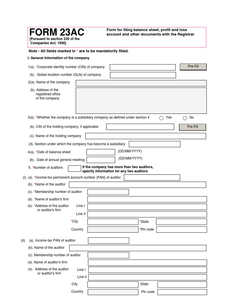 Form 23AC | Download Free PDF | Expense | Revenue