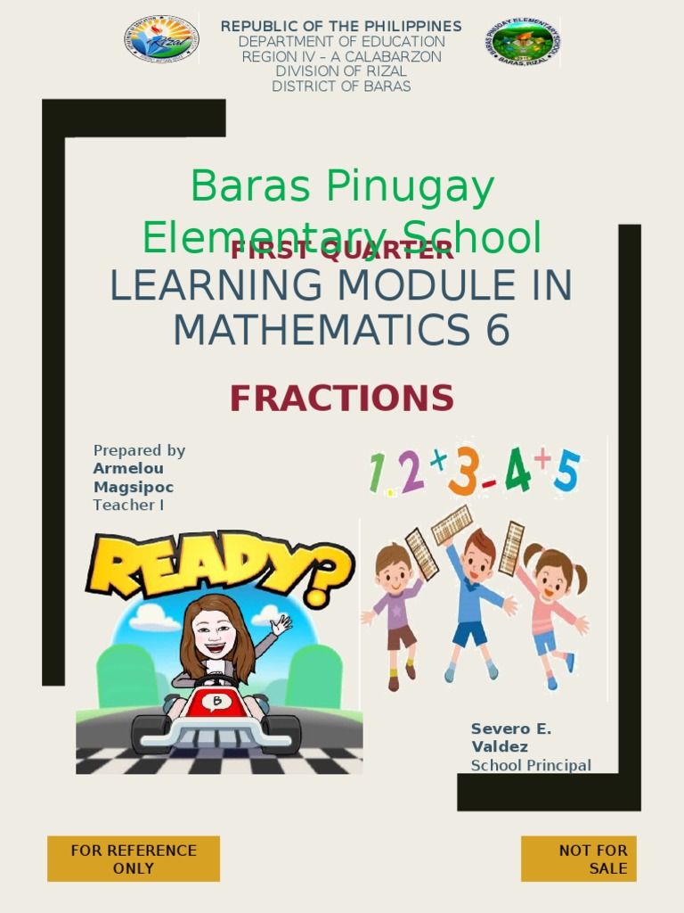 Module in Math 6 Cover Page | PDF