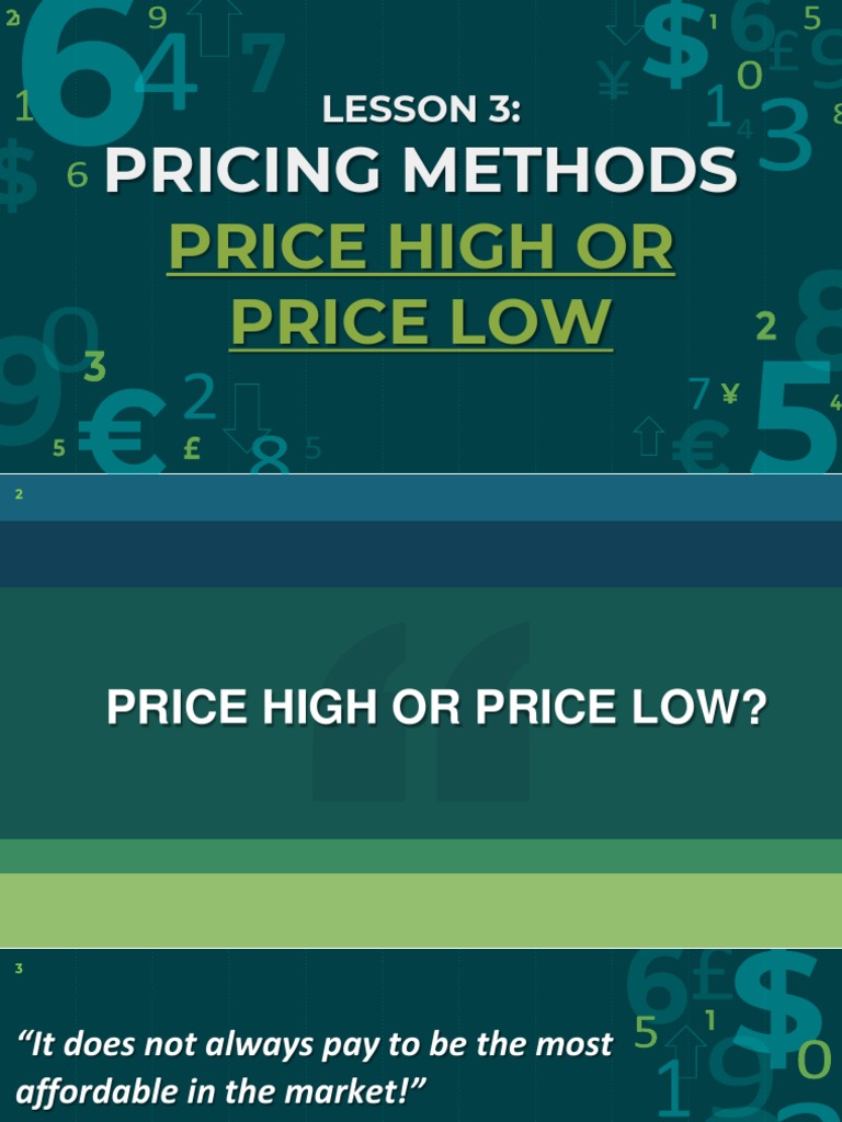 Pricing Methods | PDF | Pricing | Marketing
