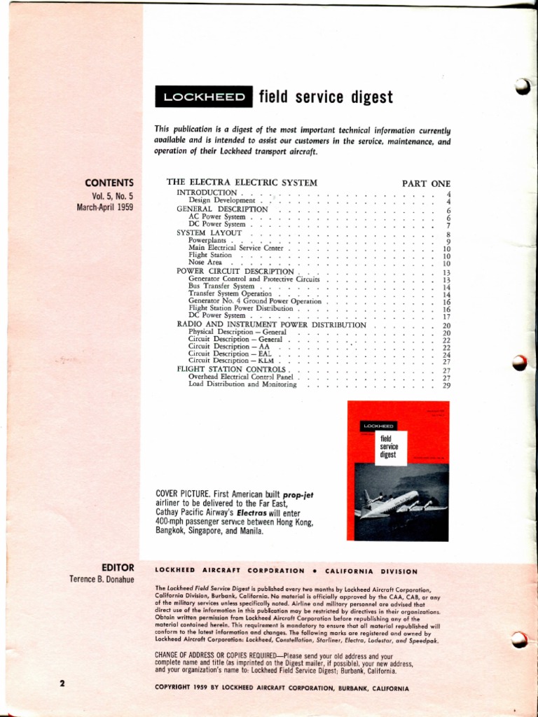 Lockheed L-188 Electra - Electra Flight Control S Ystem Part 1 PDF | PDF