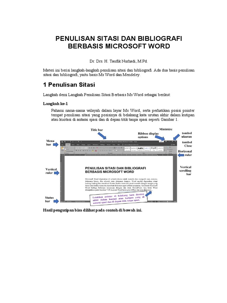Panduan Sitasi dan Bibliografi Word | PDF