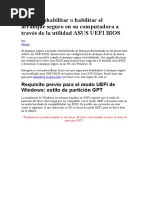 Actividad C Configuración de La BIOS Setup | PDF | Arranque | Bios