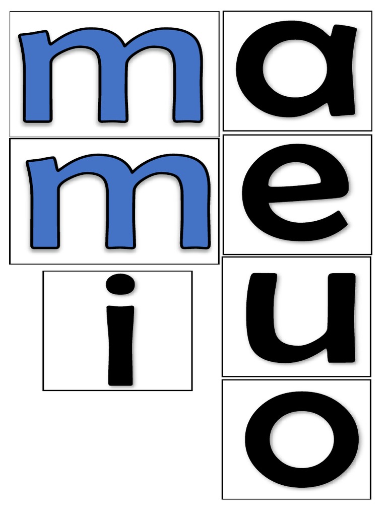 Fichas Vocales y Letras M-P-S-T | PDF