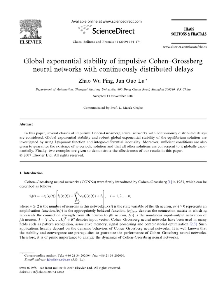 Ping Lu-2009 PDF | PDF | Stability Theory | Cybernetics