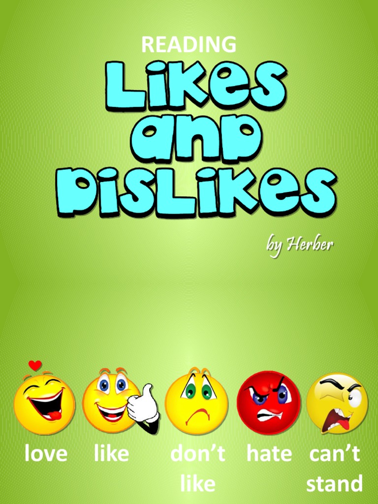 Likes and Dislikes Fun Activities Games Reading Comprehension Exercis ...
