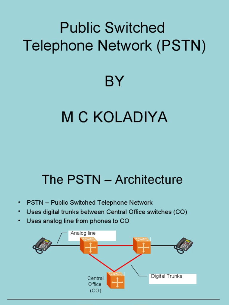 Public Switched Telephone Network (PSTN) BY M C Koladiya | PDF ...
