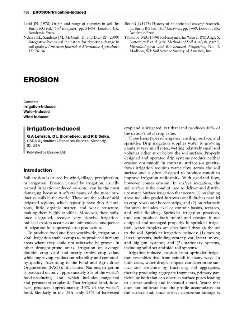 Erosion: Irrigation-Induced | PDF | Surface Runoff | Erosion