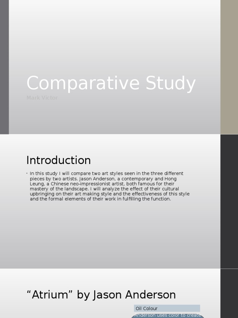 Comparative Study | PDF | Composition (Visual Arts) | Paintings