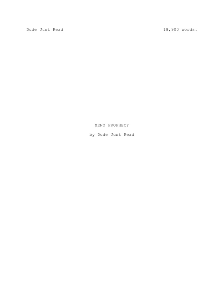 Xeno Prophecy First Draft | PDF | Prophecy | Jesus