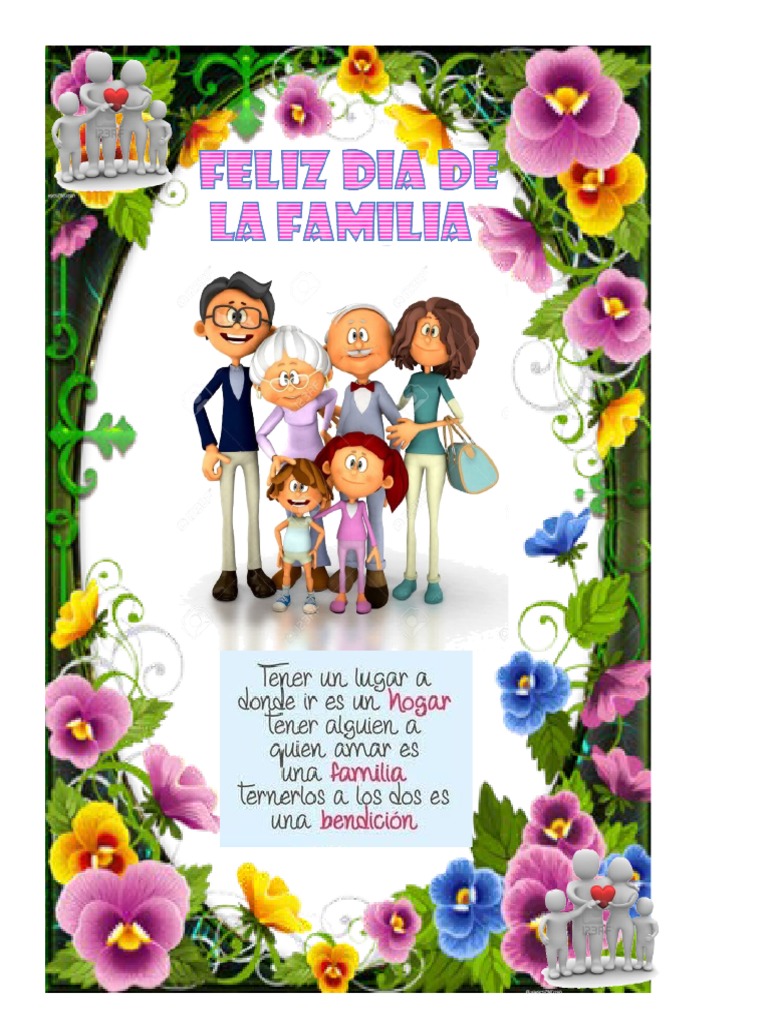 Tarjetas Dia de La Familia | PDF