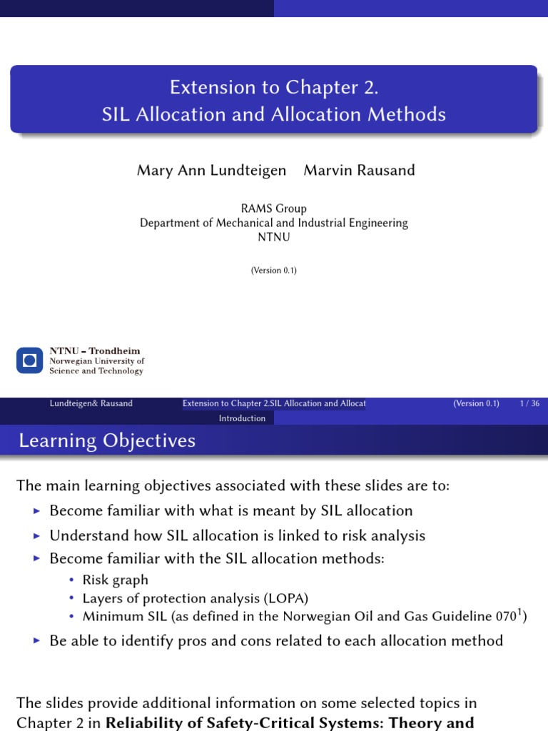 SIS Book - Chapter 02 - SIL Allocation | PDF | Risk Management | Prevention