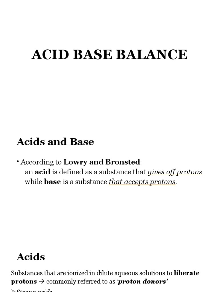 Acid Base Balance | PDF | Buffer Solution | Bicarbonate