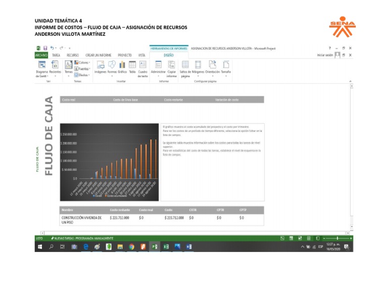 Inf Flujo de Caja Anderson Villota | PDF
