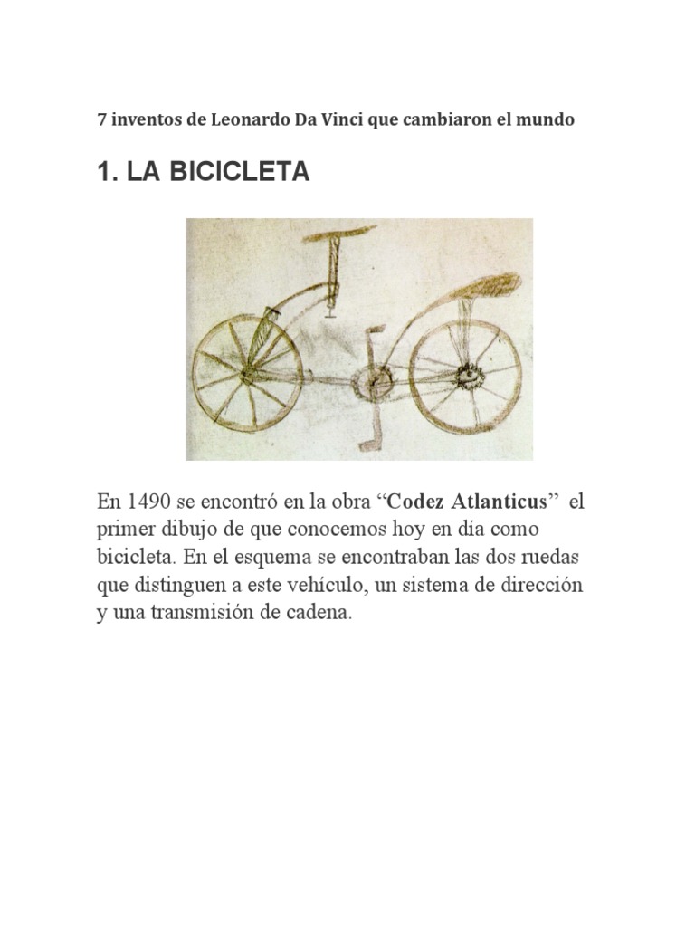 Inventos de Leonardo Da Vinci | PDF | Arte | Historia