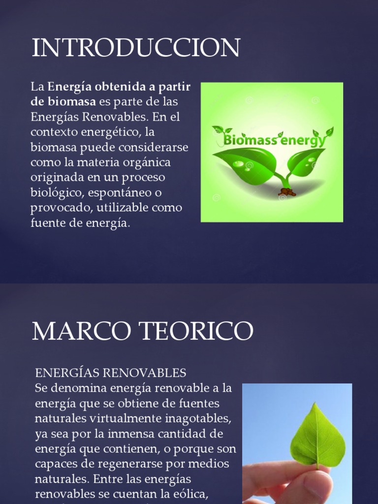 Diapositivas Biomasa | PDF | Bioenergía | Recursos energéticos