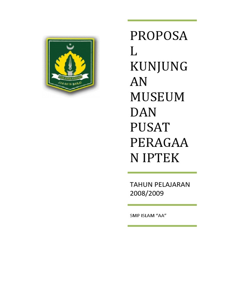 Contoh Proposal Kunjungan Museum - Dunia Belajar