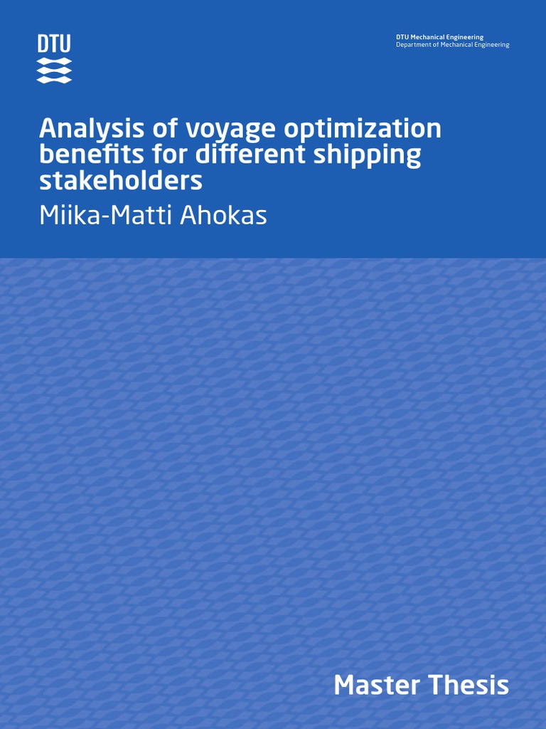 Voyage Optimization | PDF | Cargo | Water Transport