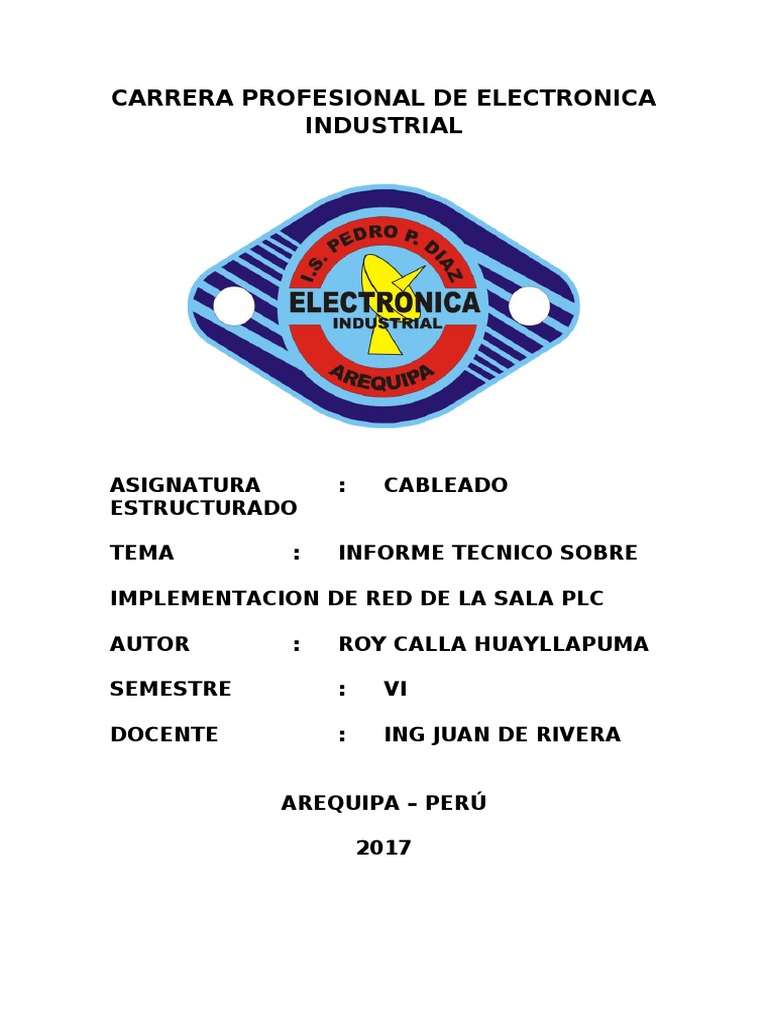 Informe Cableado Estructurado | PDF | Informática y tecnología de la información | Science