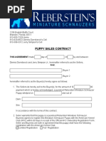 Sample Stud Dog Contract | PDF | Horse Breeding | Dog Breeding