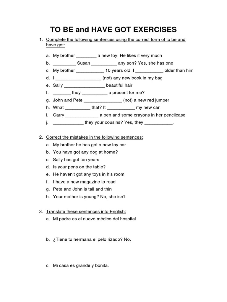 To Be - Have Got - There Is - There Are | PDF