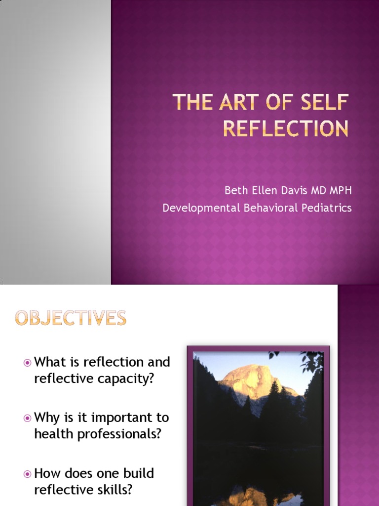 The Art Of Self Reflection Pdf Critical Thinking Self