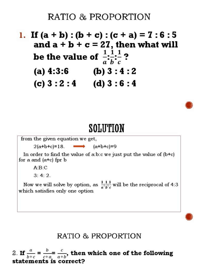 Ratio & PROPORTION | PDF | Fraction (Mathematics) | Ratio