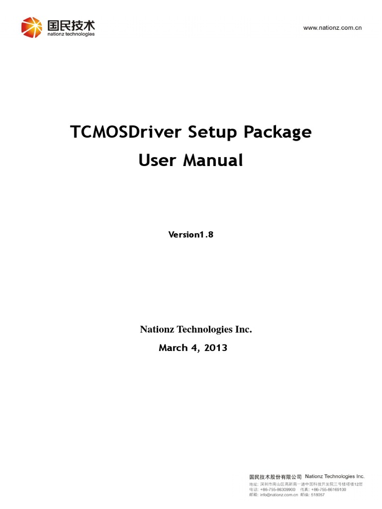 TCM OS Driver Setup Package User Manual PDF | Download Free PDF | Installation (Computer ...