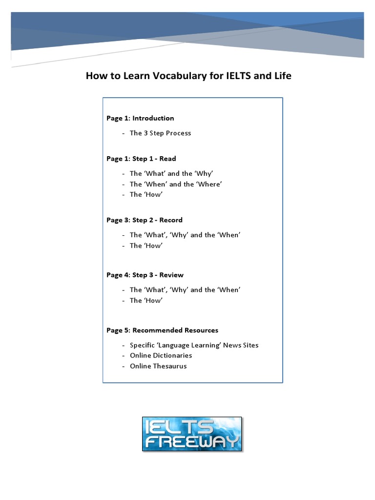 Ielts Writing Task 2 Cheat Sheet': How To Learn Vocabulary For IELTS ...