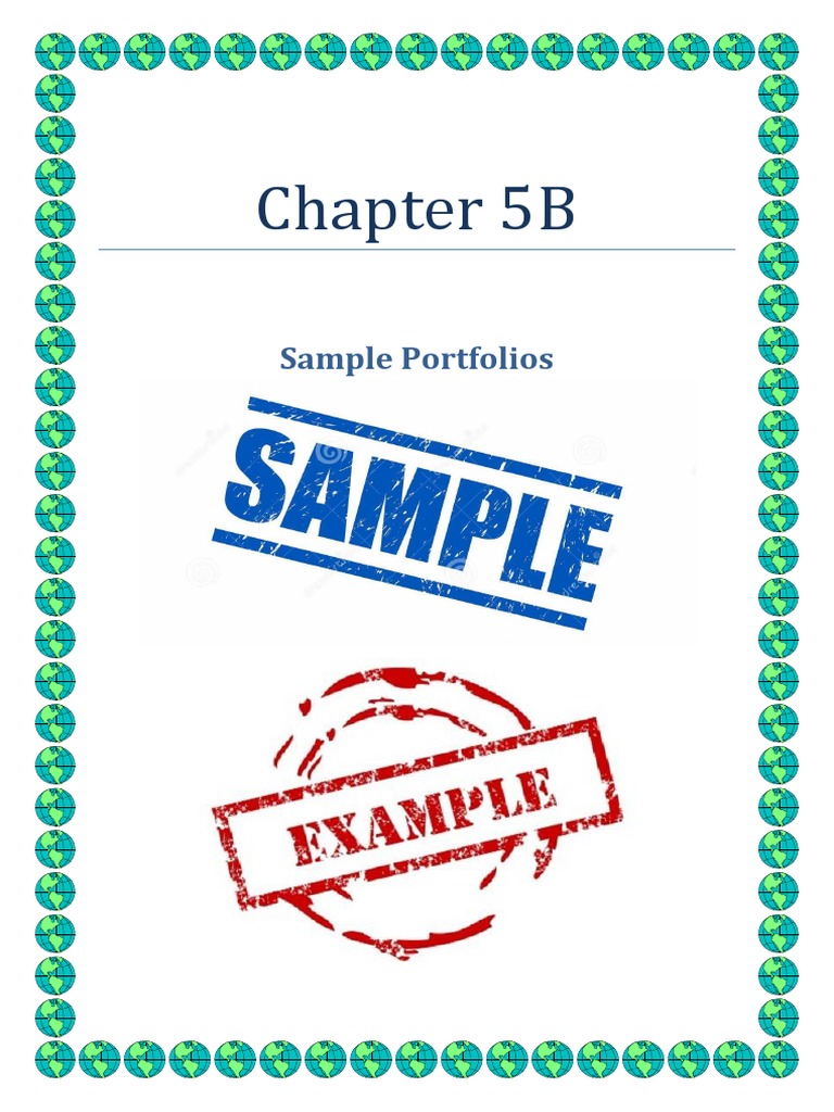 Chapter 5B: Sample Portfolios | PDF