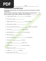 Grade 1 Simple Past Tense Worksheet | PDF