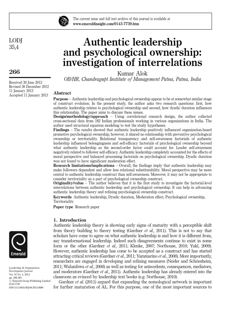 Research Article Sample PDF | PDF | Leadership | Structural Equation ...