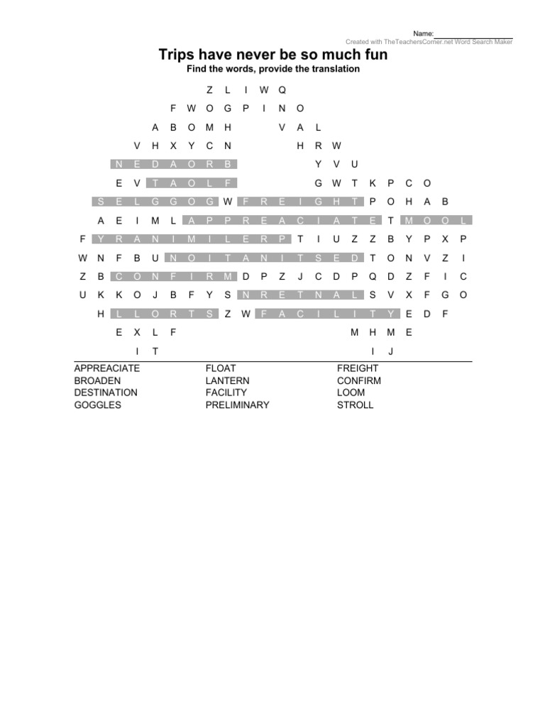 Wordsearch-2 Answers | PDF