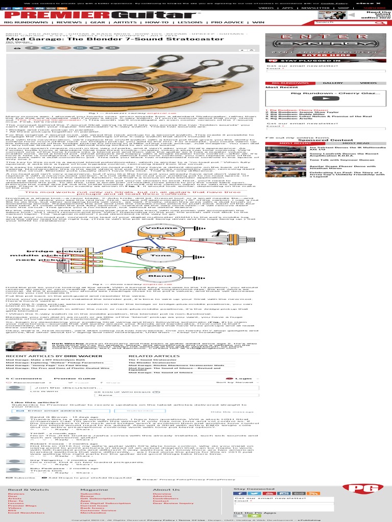 Mod Garage - The Blender 7-Sound Stratocaster - Premier Guitar | PDF ...