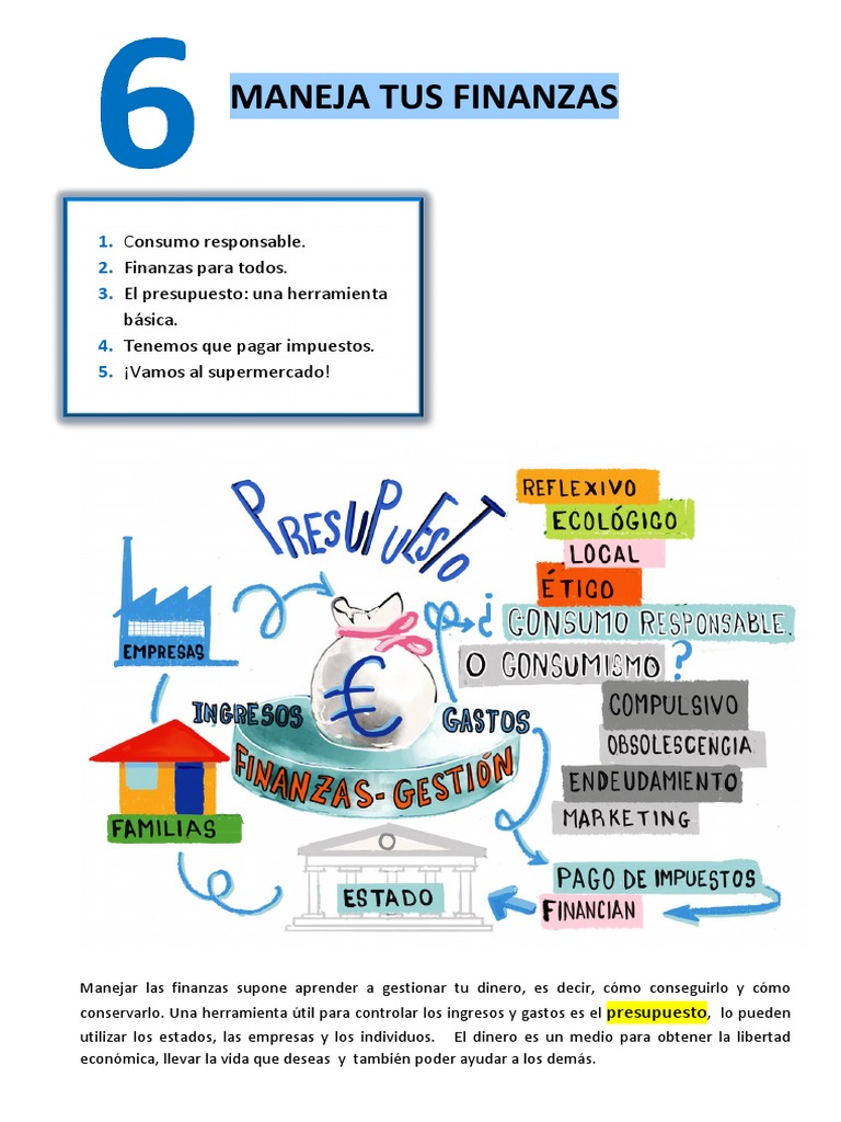 Unidad 6. Maneja Tus Finanzas1 | PDF | Consumo (economía) | Presupuesto