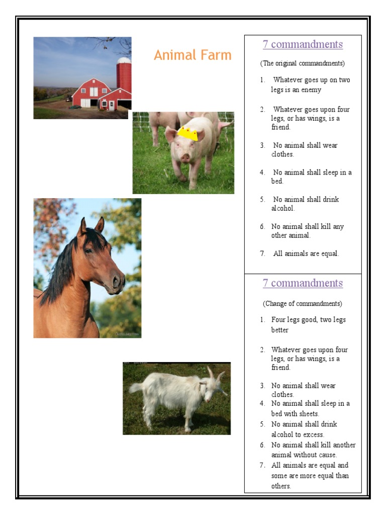 Changes to Animal Farm's Commandments | PDF