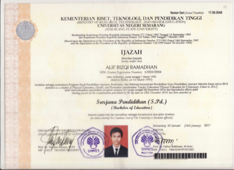 Ijazah S1 PDF | PDF