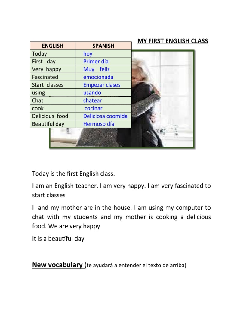 MY FIRST ENGLISH CLASS 5to | PDF