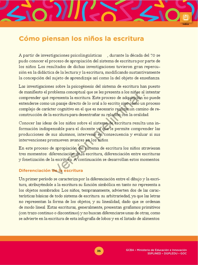 Proceso de Escritura en Niños | PDF | Escritura | Literatura