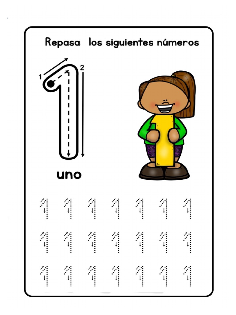 P.trazos de Numeros Del 1 Al 10