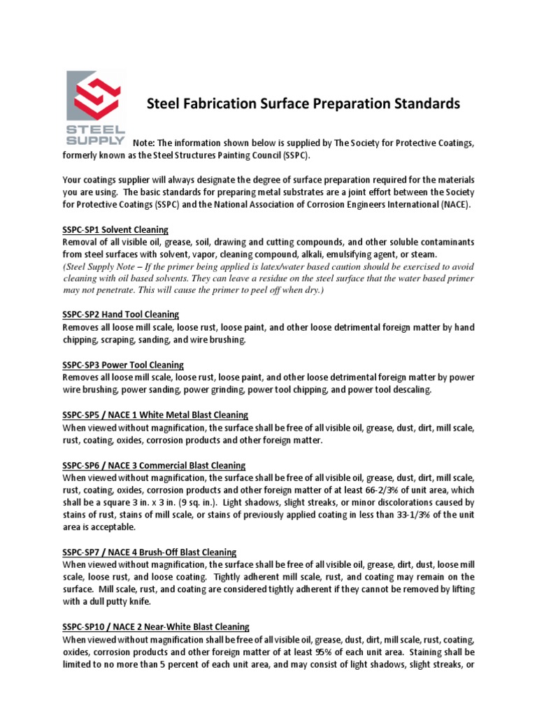 Steel Surface Prep Standards | PDF | Rust | Corrosion