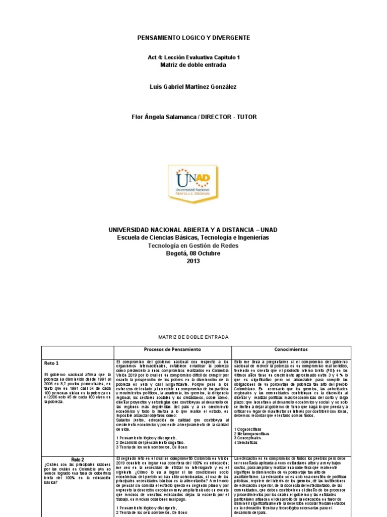 Matriz de Doble Entrada | PDF | Pobreza | Pobreza e indigencia