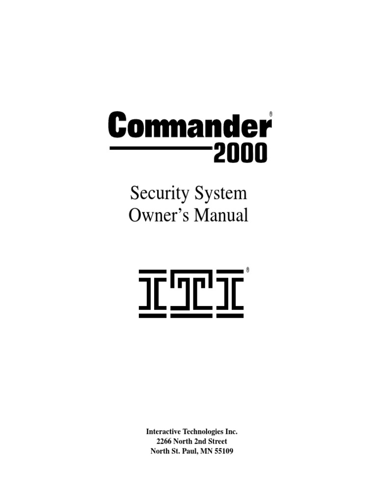 Security System Owner's Manual: Interactive Technologies Inc. 2266 ...