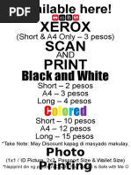 Photo Printing Price List 2024 | PDF | Printing