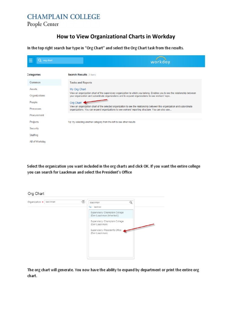 How To View Organizational Charts in Workday 10.28.2015 PDF | PDF