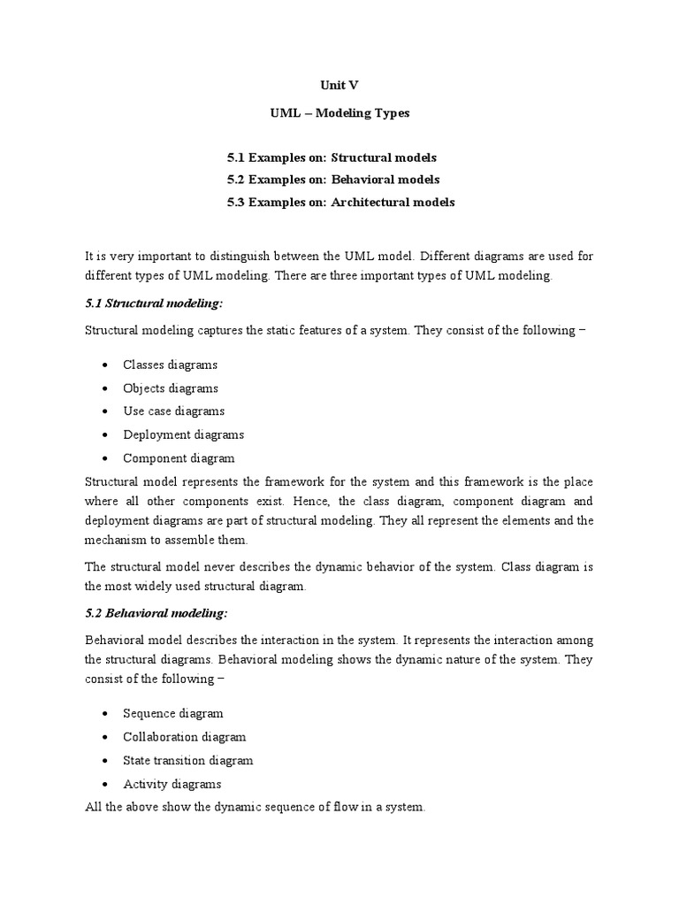 Ooad And Uml Unit 5 Pdf Unified Modeling Language Class Computer Programming